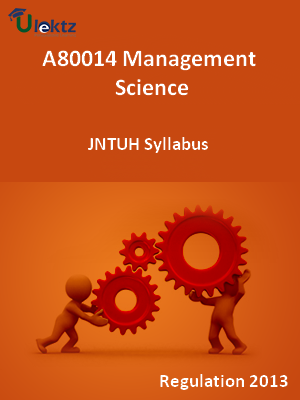Management Science - Syllabus | A80014 | uLektz Learning Solutions ...